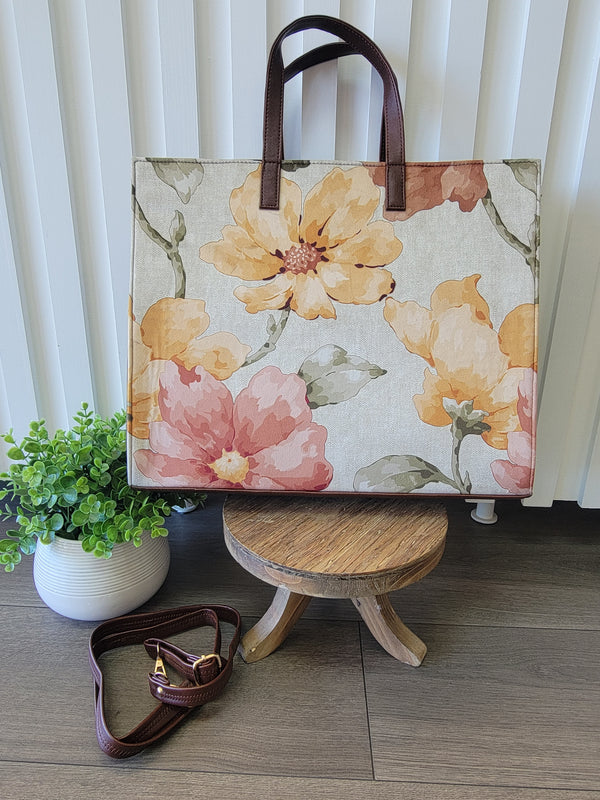 Tan Tapestry Temple Bag – Dressed in White