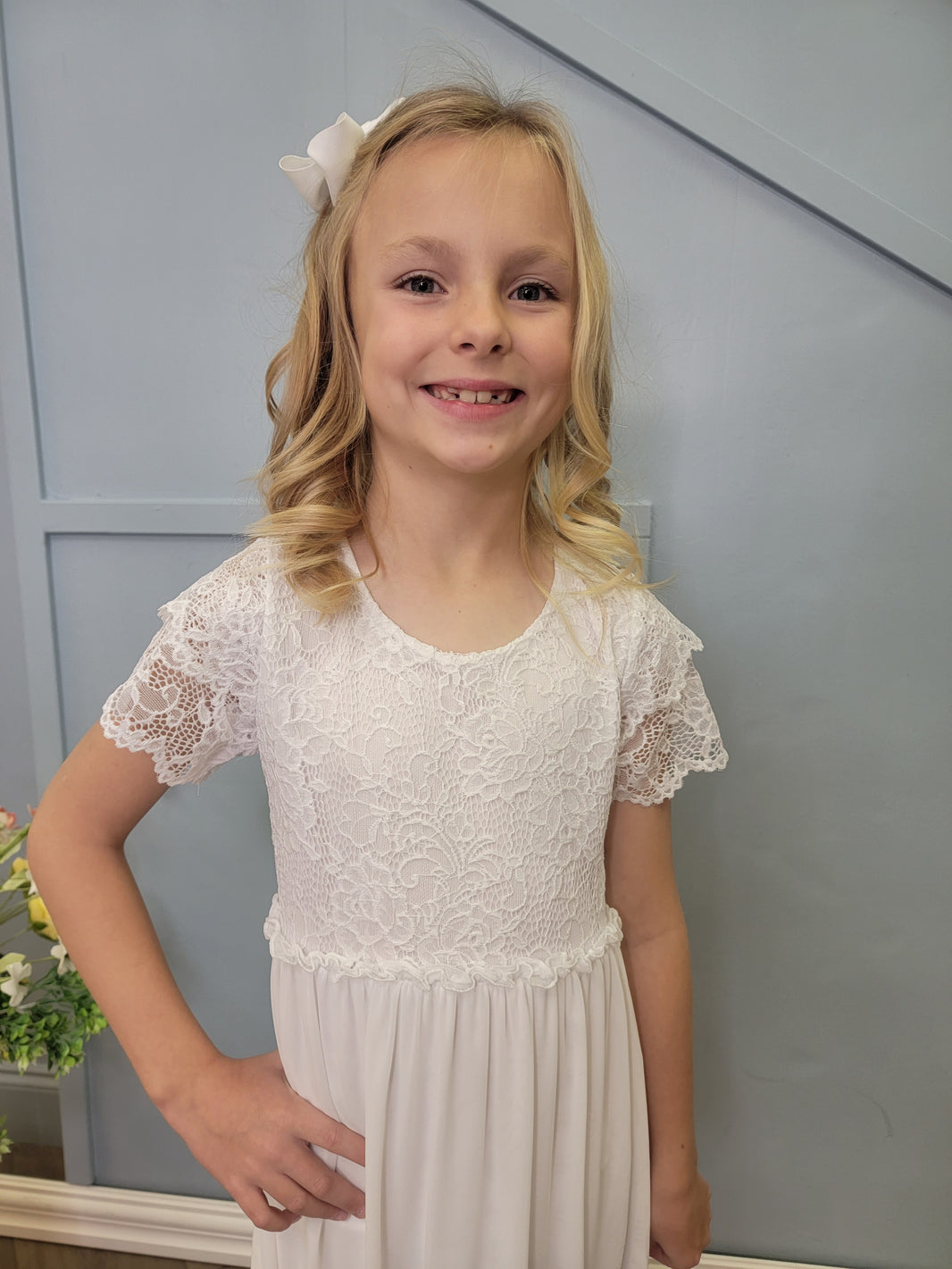 Girls White Dresses for LDS Baptism, First Communion, Christening ...