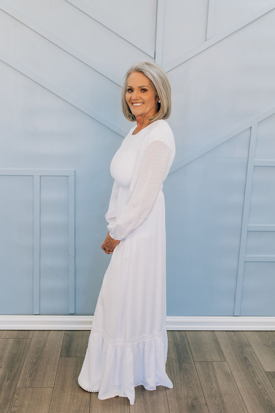 White Elegant Womens Temple Dresses & Baptism Gowns | Dressed in White