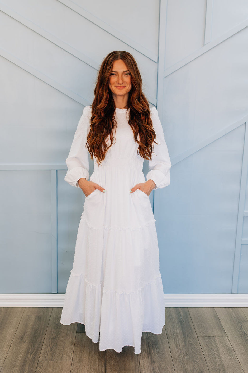 White Elegant Womens Temple Dresses & Baptism Gowns | Dressed in White