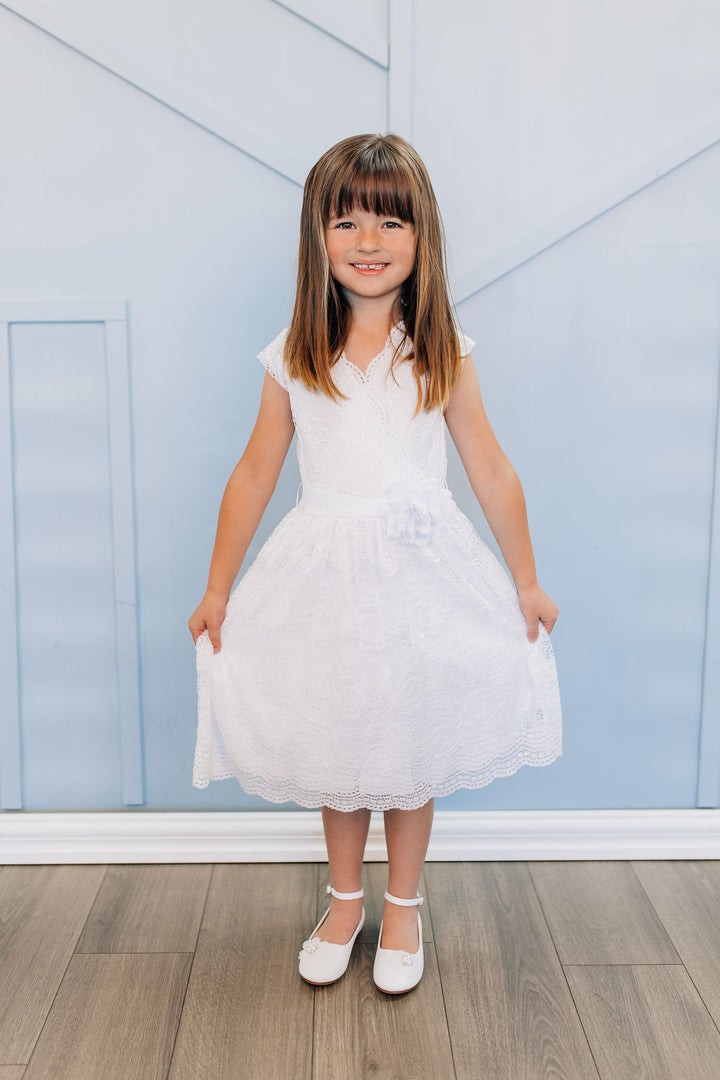Girls White Dresses for LDS Baptism, First Communion, Christening ...