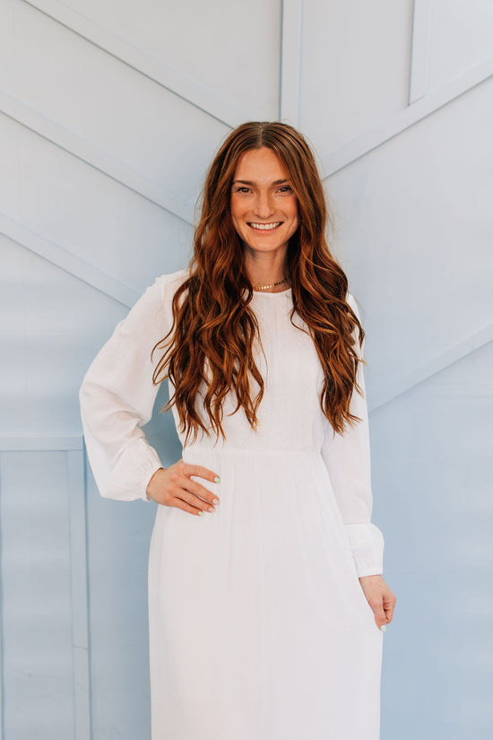 Lace Sparkle Womens LDS Temple Dress – Dressed in White