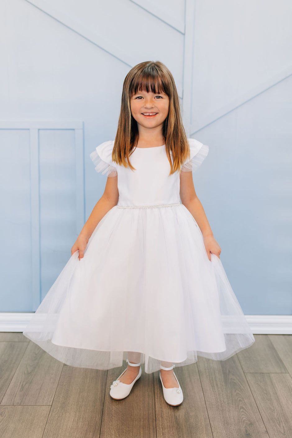 Girls White Dresses for LDS Baptism, First Communion, Christening ...
