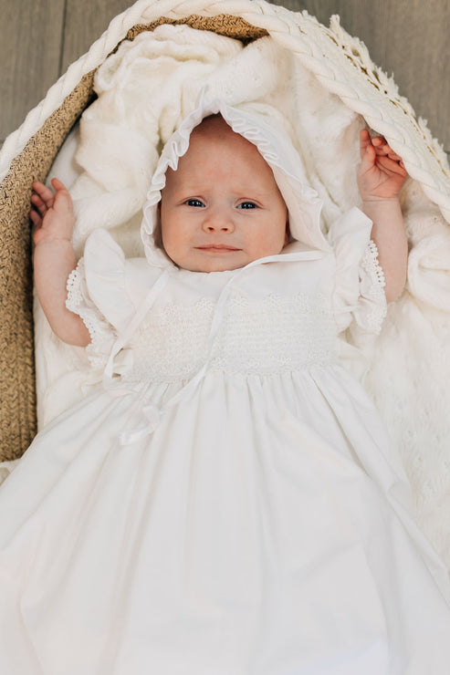 Marie Baby Gown | LDS Baby Blessing – Dressed in White
