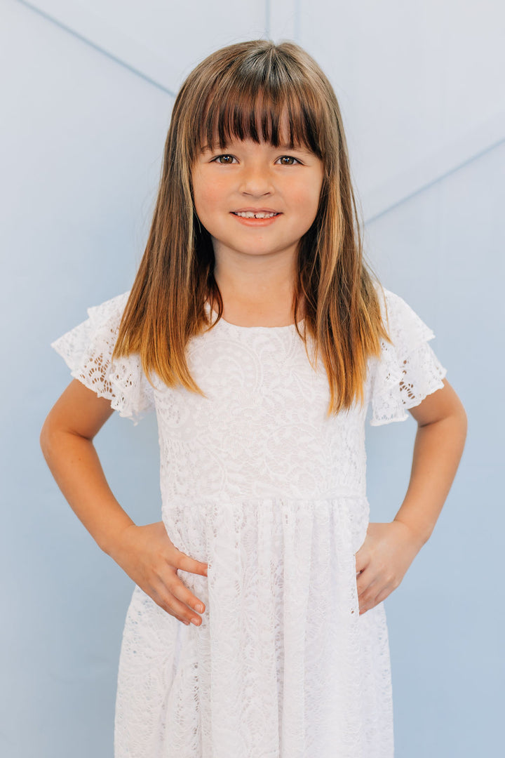 Girls White Dresses for LDS Baptism, First Communion, Christening ...