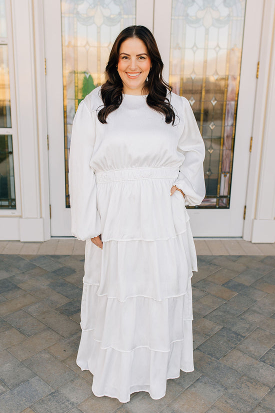 Joy Dress- Available in 1X-3X – Dressed in White