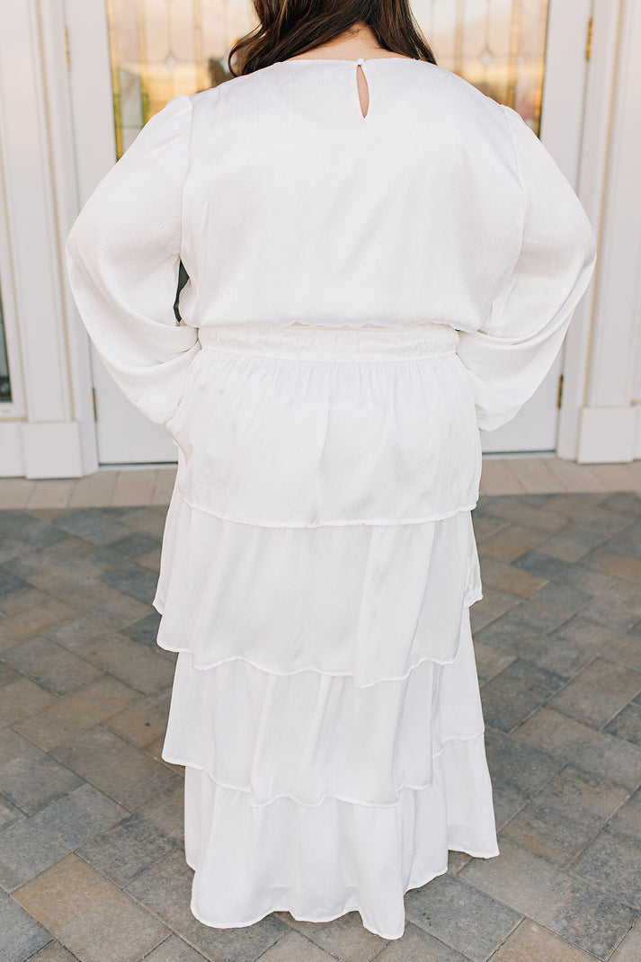 Joy Dress- Available in 1X-3X – Dressed in White