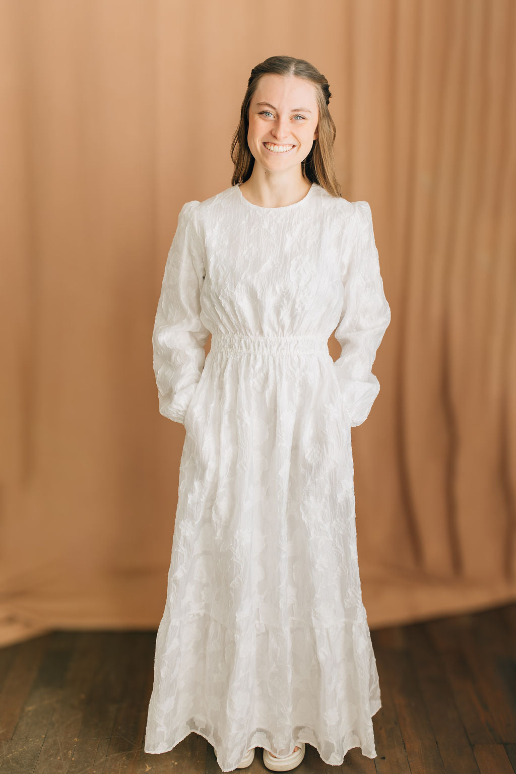 White Elegant Womens Temple Dresses & Baptism Gowns | Dressed in White